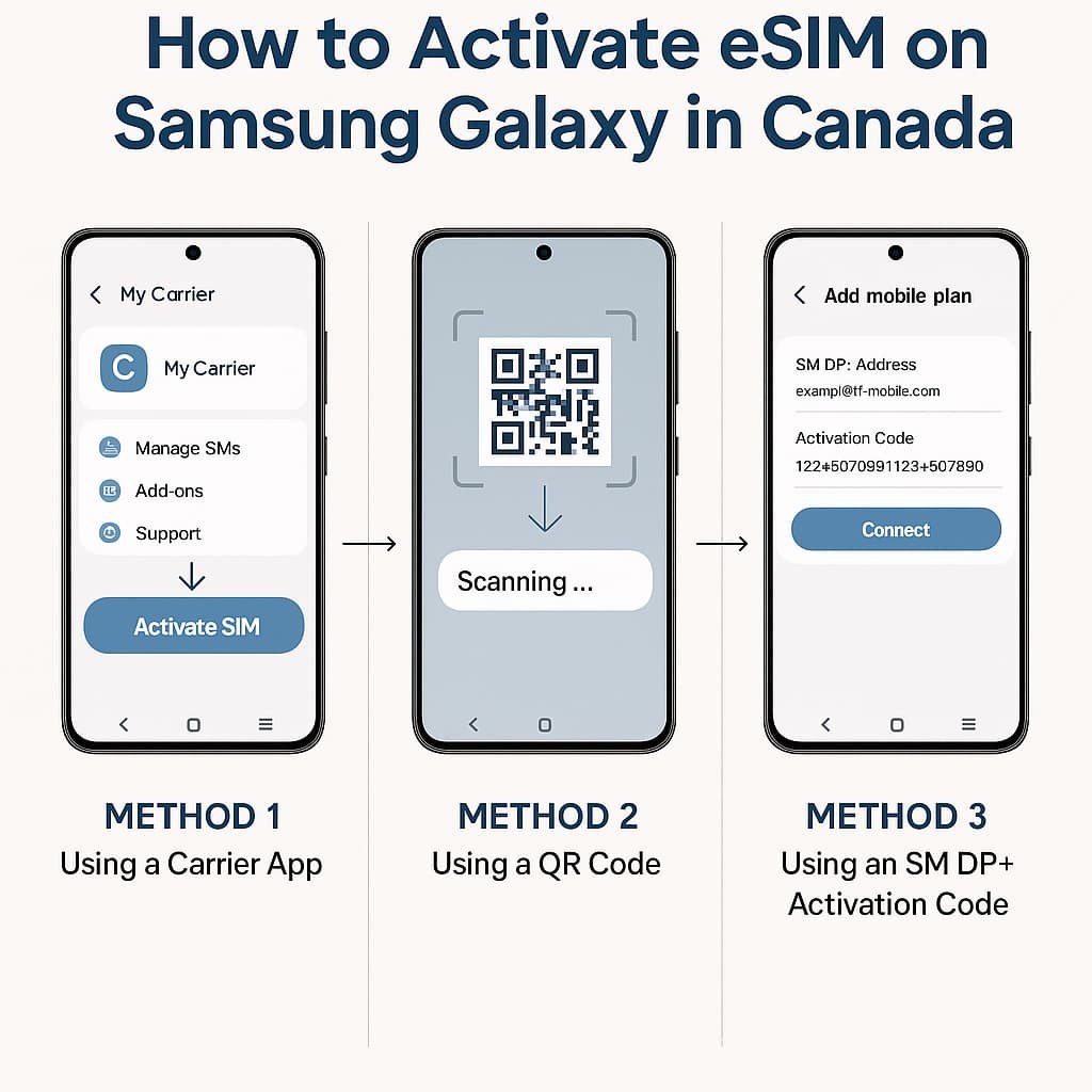 How to Activate eSIM on Samsung in Canada (Galaxy Setup Guide)